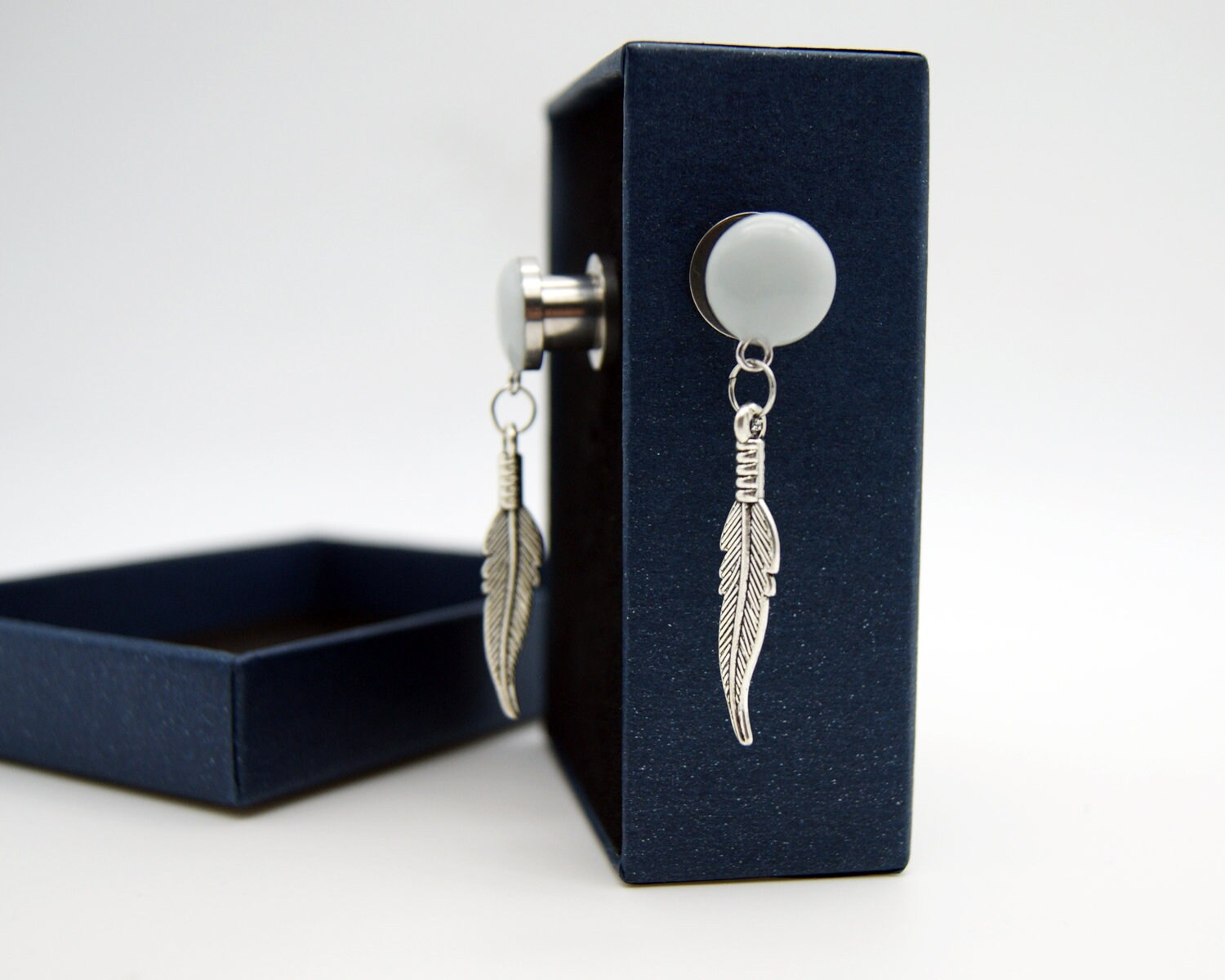 Silver Leaves Screw on Ear Gauges Plugs in Gold Color Size - Etsy