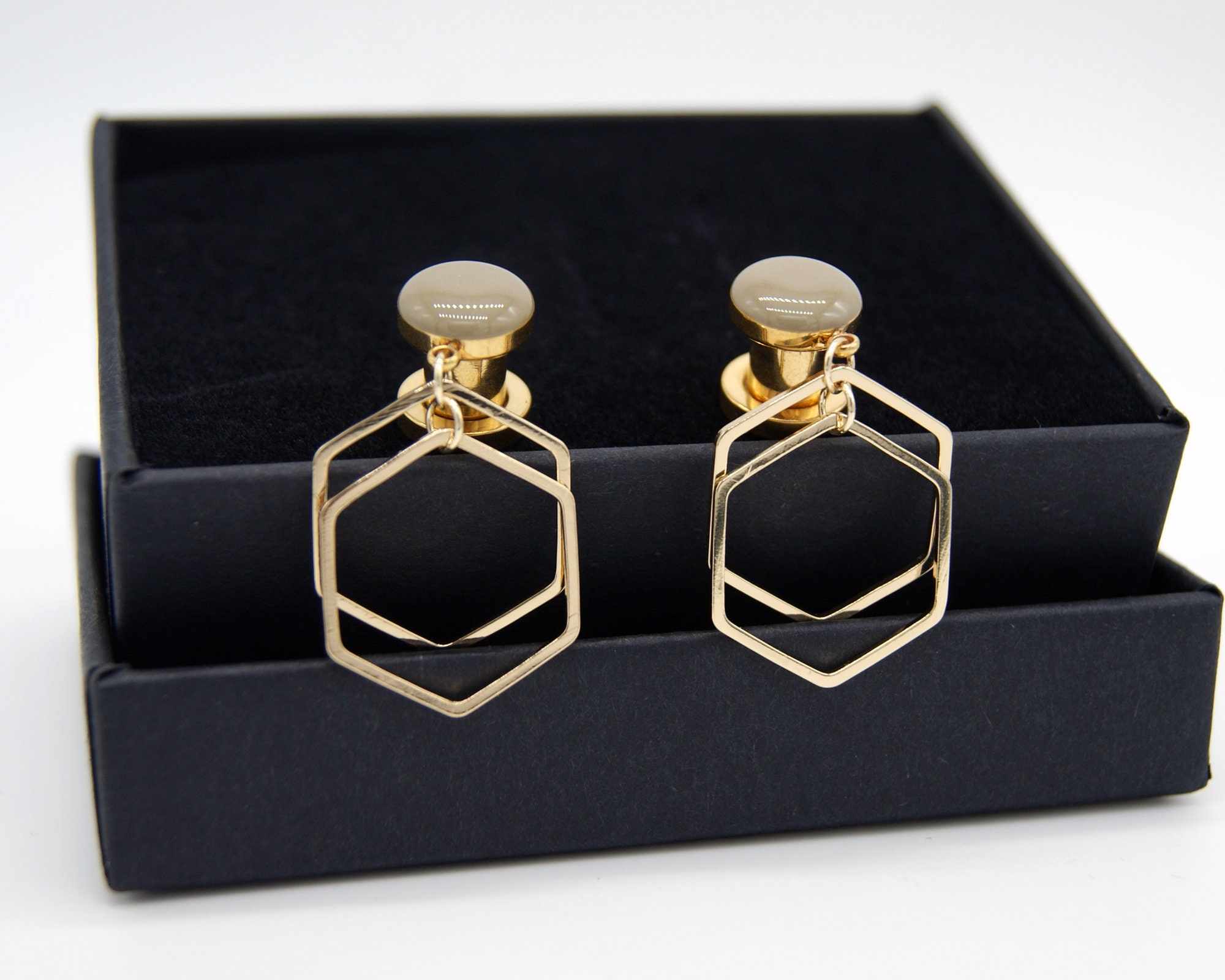 Elegant Geometric Dangle Plugs /8g 6g 4g 2g 0g 00g 1/2 | Etsy