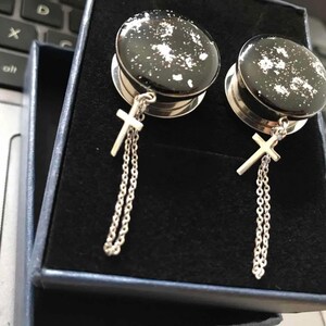 Cross Plugs Gauges / 16g, 8g, 6g, 4g, 2g, 0g, 00g, 7/16, 1/2, 9/16, 5/8 ...