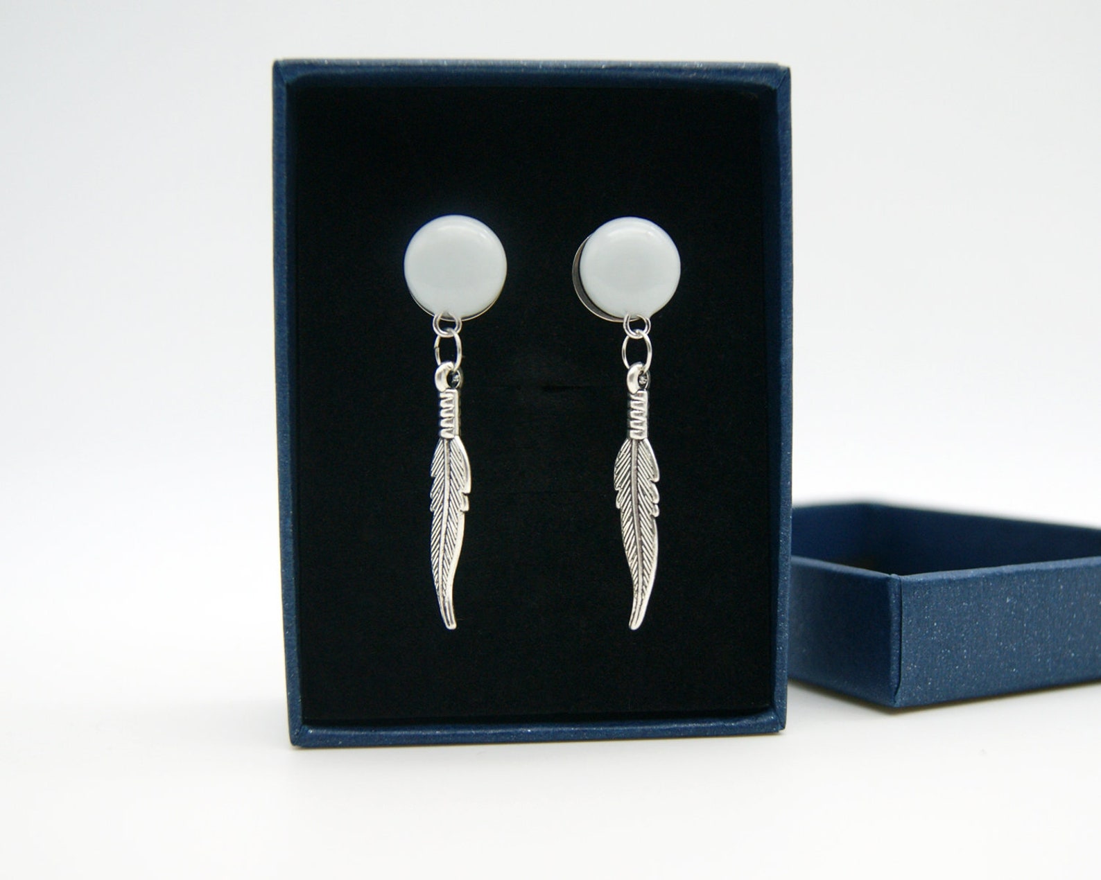 Silver Leaves Screw on Ear Gauges Plugs in Gold Color Size | Etsy