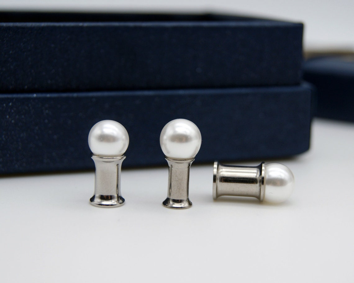 Pearl ball plugs wedding plugs double flare plugs tunnels 12g | Etsy