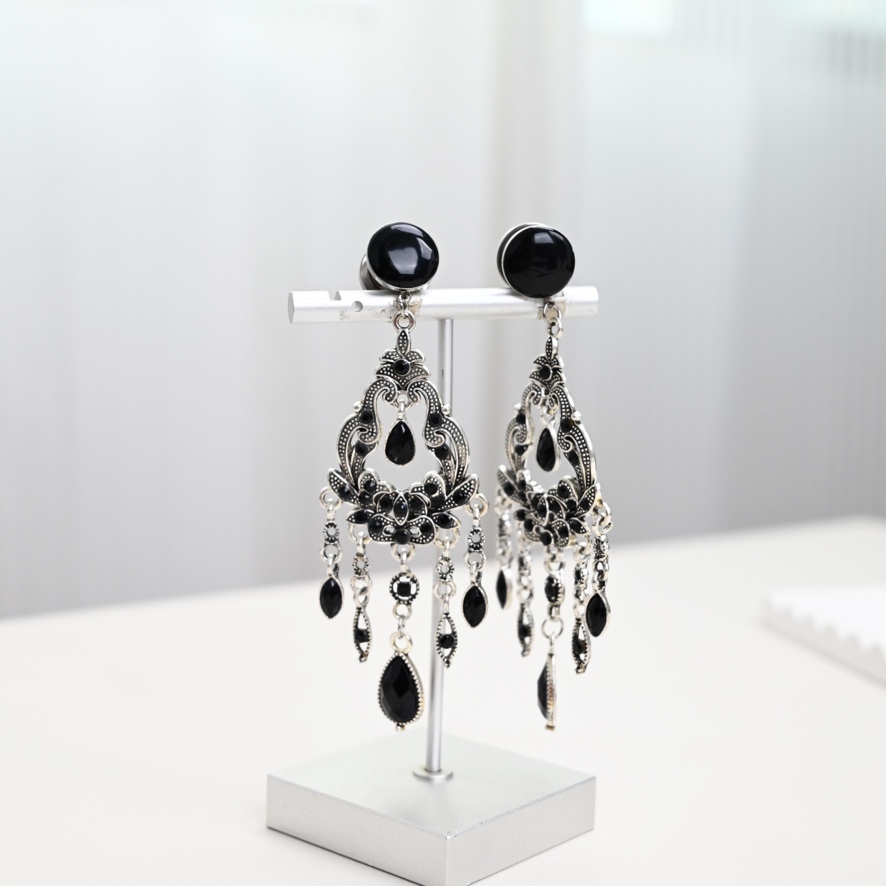Crystal Dangle Gauges: Stainless Steel Party Plugs, Sizes 8g-1 Inch - Etsy