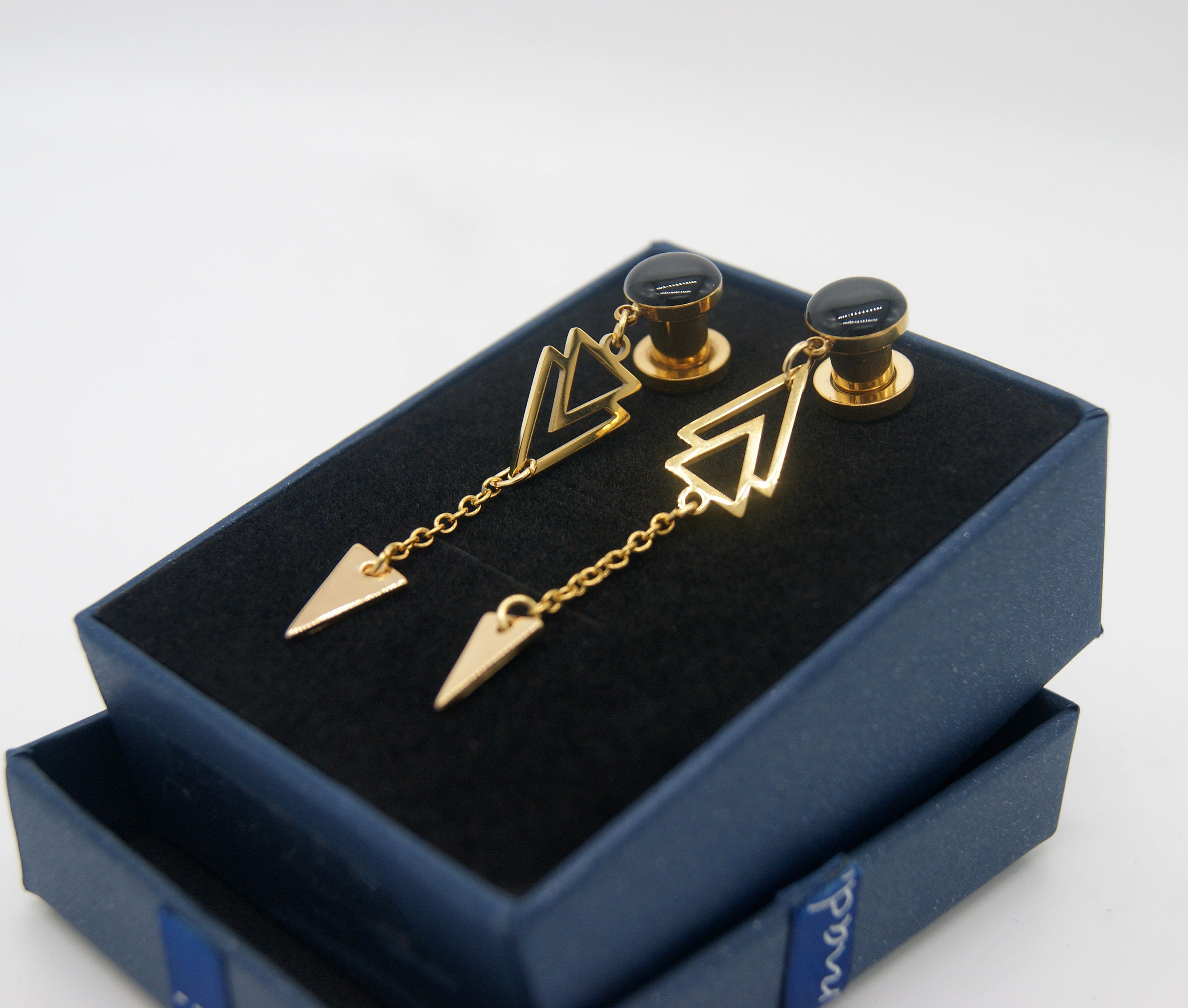 Triangle Geometric Dangle Plugs /8g 6g 4g 2g 0g 00g 1/2 - Etsy