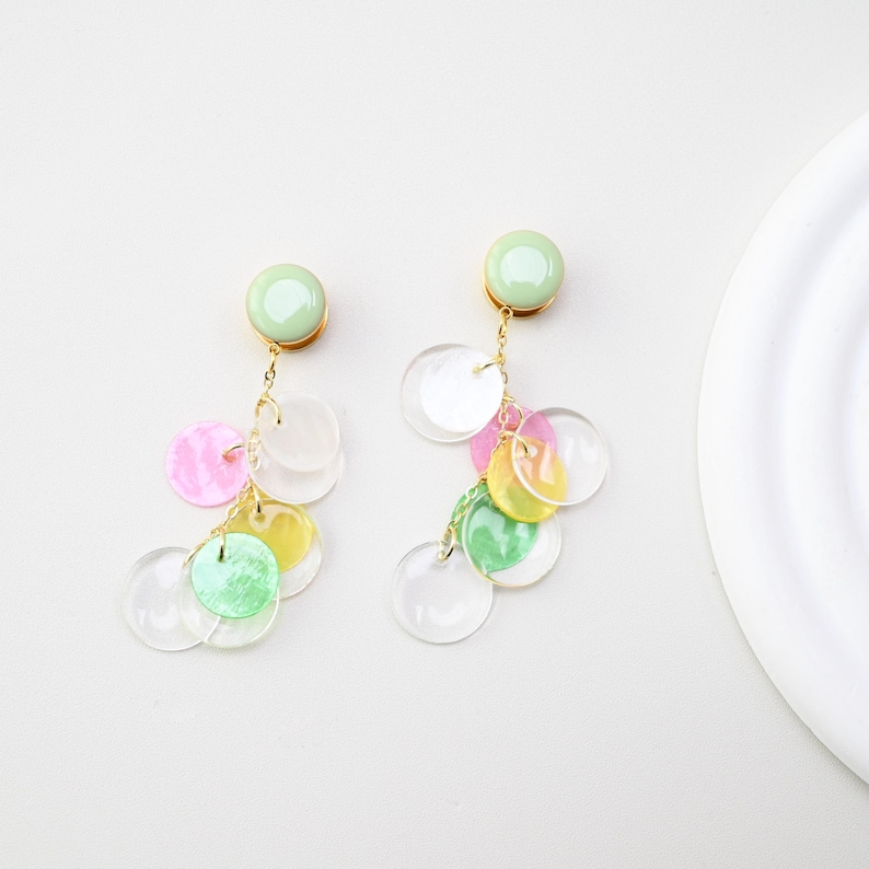 Pastel Bubble Drop Ear Gauges – Lightweight Acrylic Dangles for ...