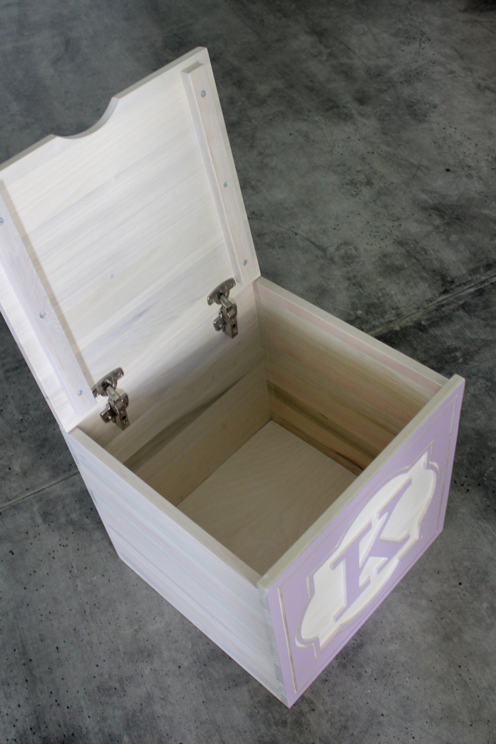 Personalized Solid Wood Toy Box Inspired by Children's Vintage Letter ...