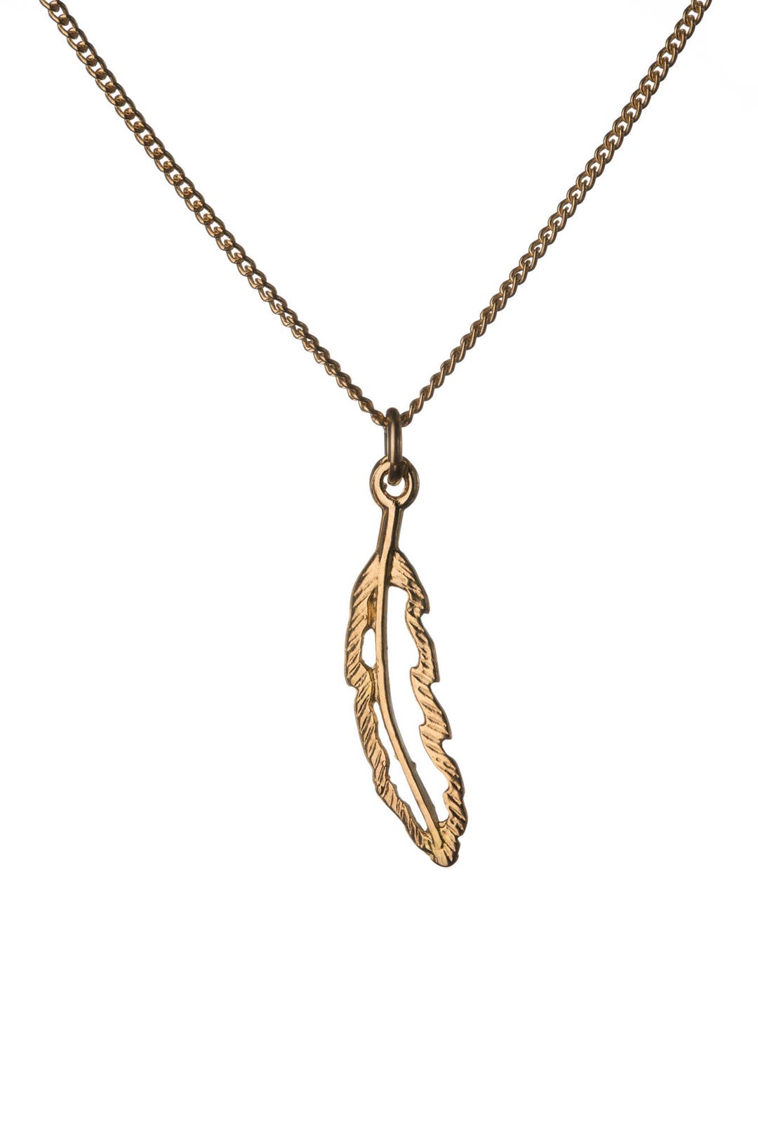Dainty Feather Necklace 14K Gold Filled Pendant Necklace Simple ...