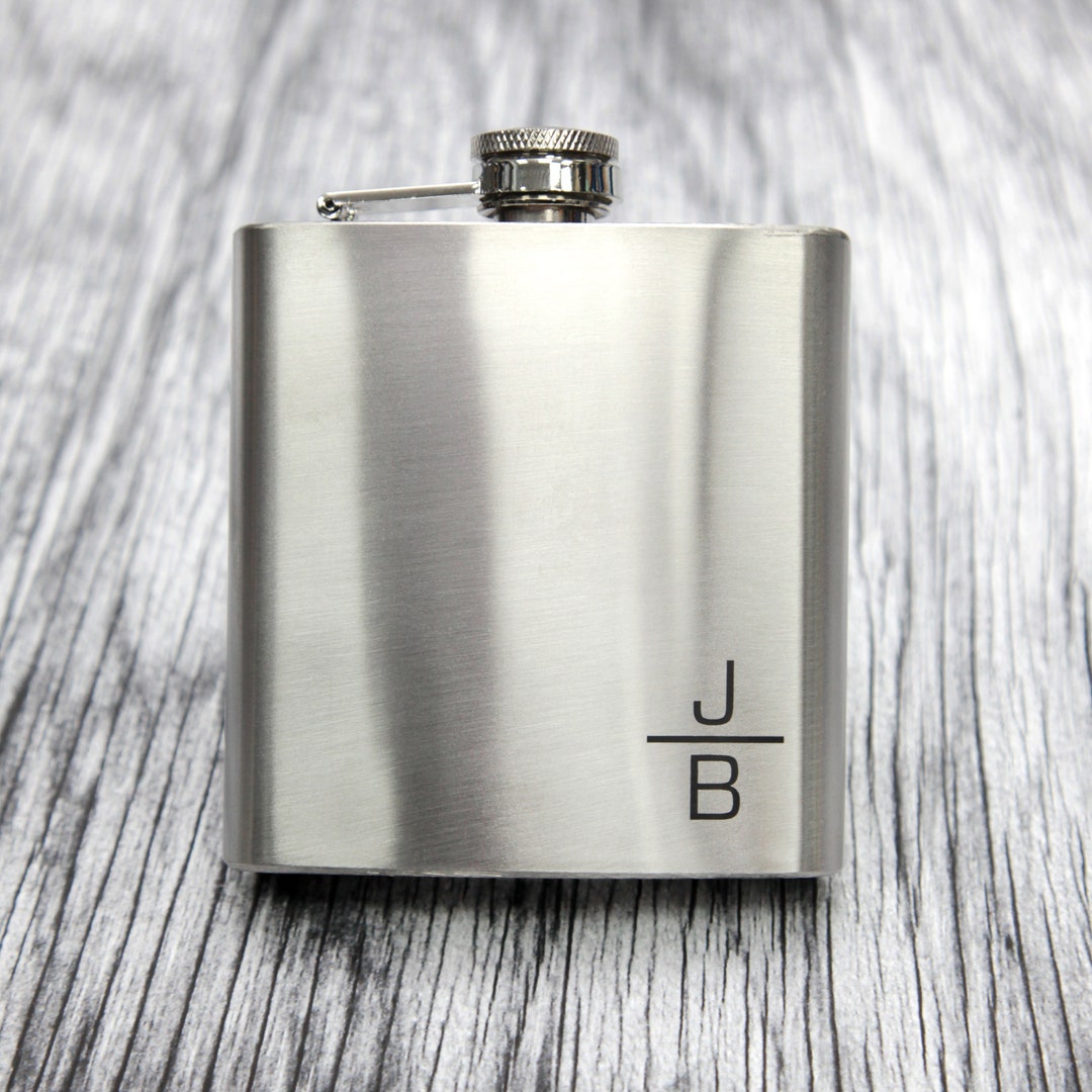 Hip Flask Personalised Engraved Initials Wedding Gift, Groomsmen, Usher ...