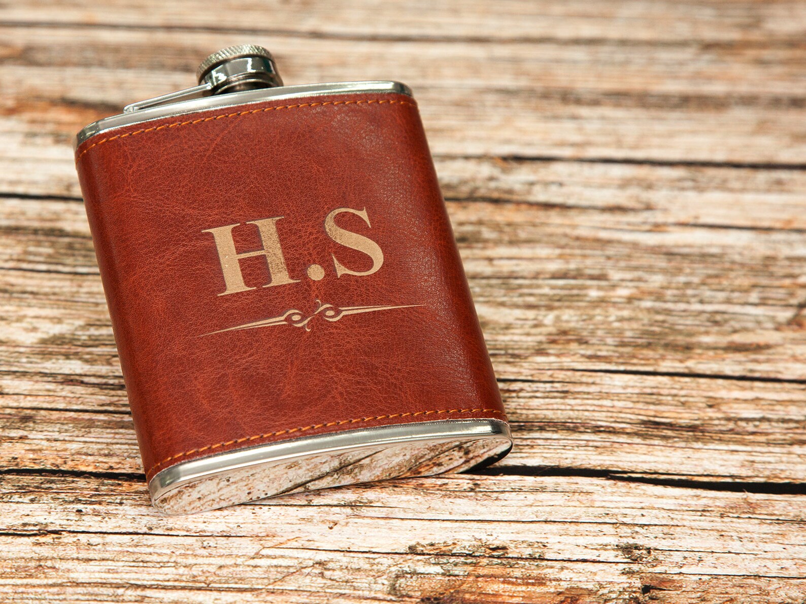 Personalized Flasks With Initials for Groomsmen Leather - Etsy UK