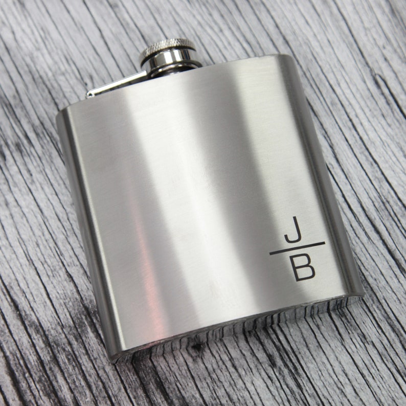 Hip Flask Personalised Engraved Initials Wedding Gift | Etsy UK