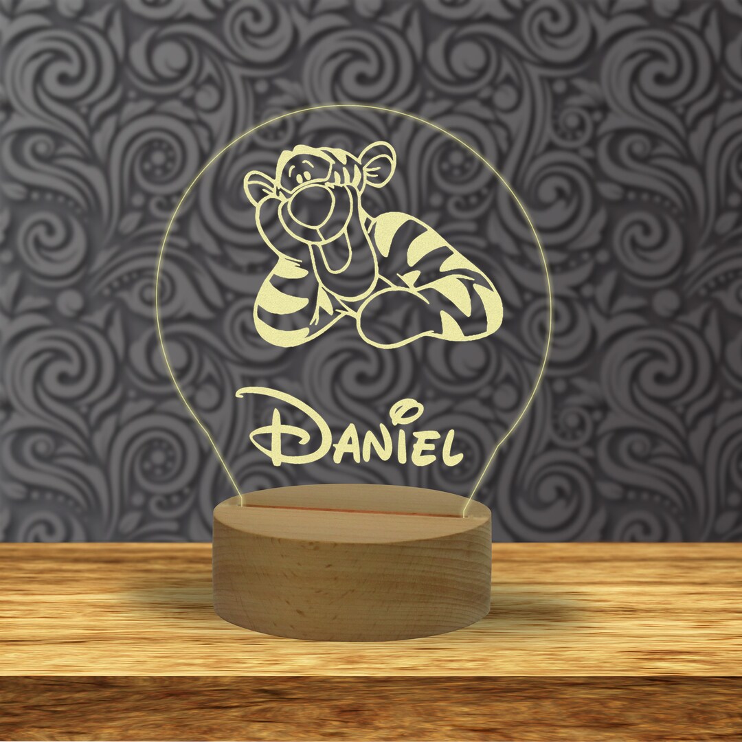 Personalised LED Night Light - Custom Engraved Name Lamp | Night Light ...