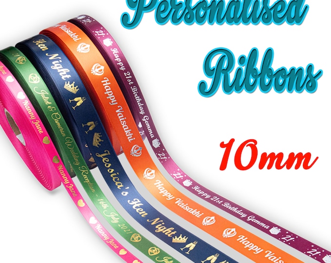Printed Favor Ribbons Custom Print Ribbons Personalized Ribbons for ...