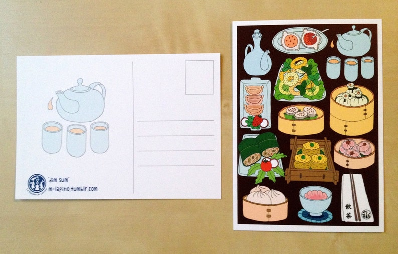 Dim Sum Postcard - Etsy