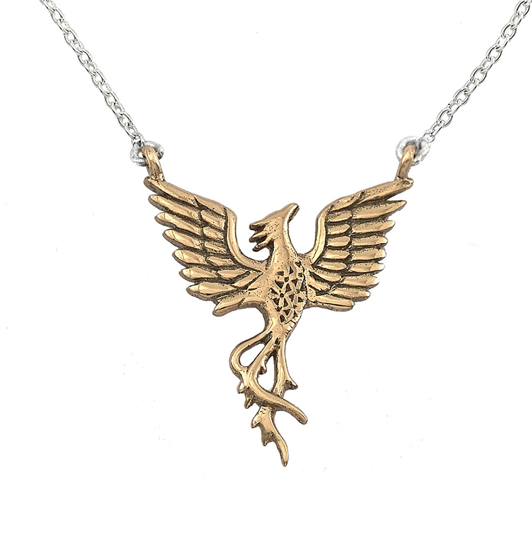 RISE STRONG | Phoenix Mini Necklace in Bronze - Etsy