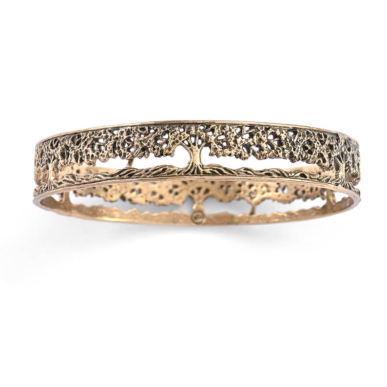 Bronze Filigree Tree of Life Bangle - Etsy