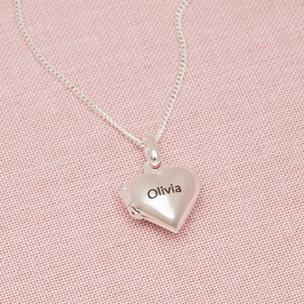 Laser Engraved Heart Locket - Etsy