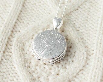 Personalised Silver Sun Locket Photo Necklace - Etsy UK