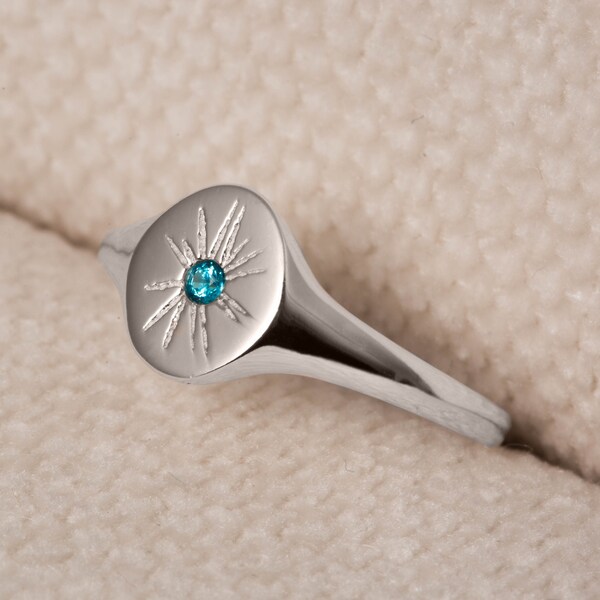 Birthstone Signet - Etsy