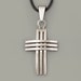 Stainless Steel Curved & Grooved Cross Pendant Cross Pendant Cross Men ...