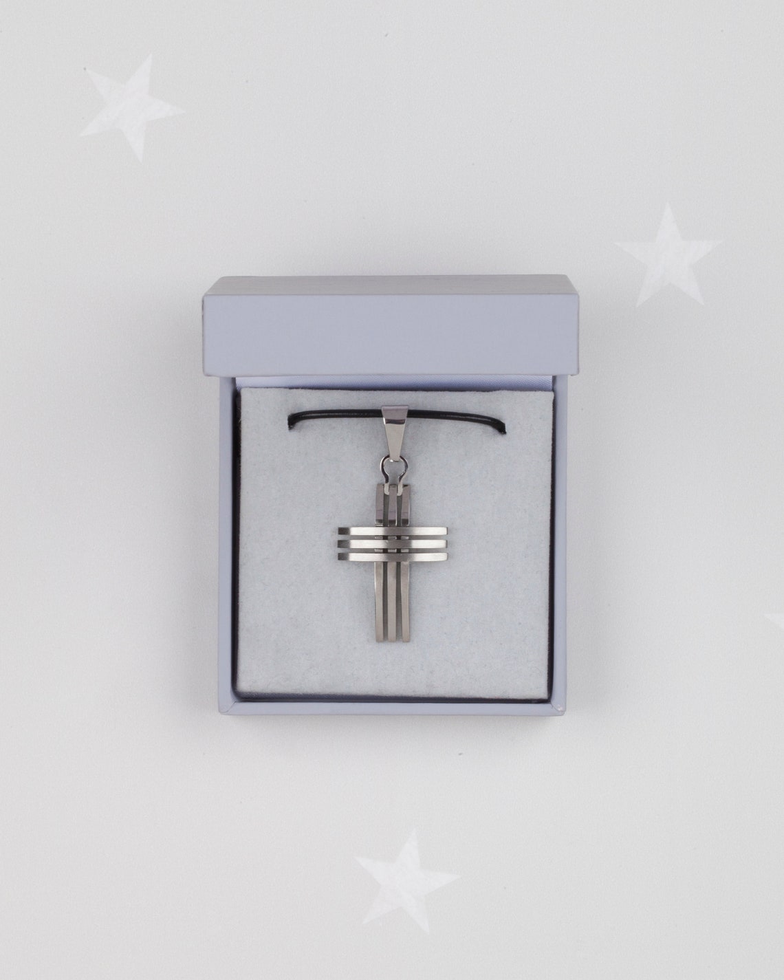 Stainless Steel Curved & Grooved Cross Pendant Cross Pendant - Etsy UK