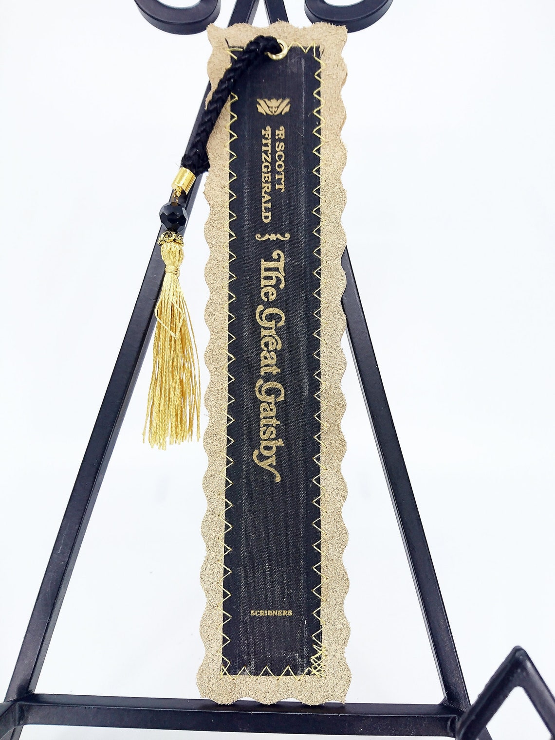 The Great Gatsby Real Book Spine Bookmark With Leather Backing - Etsy