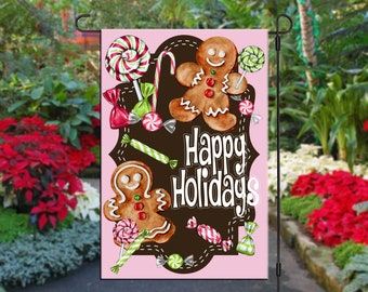 Gingerbread Garden Flag - Etsy