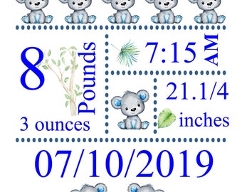 Ceramic Birth Tile | Etsy