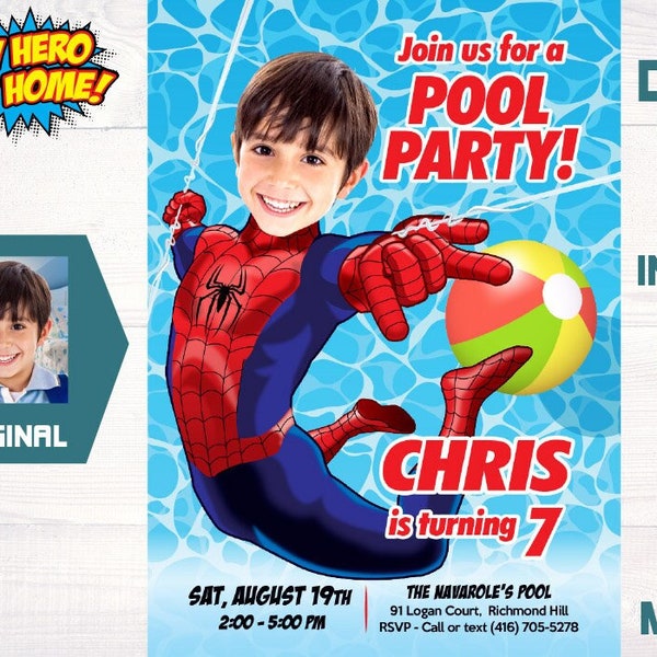 Spiderman Invitation Template - Etsy