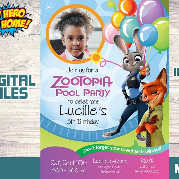 Zootopia Pool Party - Etsy UK