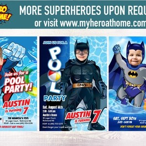 Spider-man Pool Party Invitation Template, Spider-man Invitation With ...