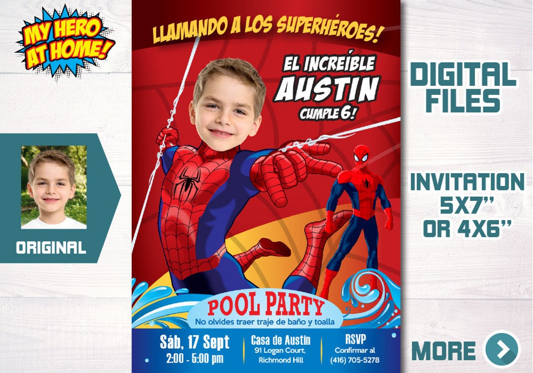 Invitación Spiderman Personalizada, Invita Digital Spiderman ...