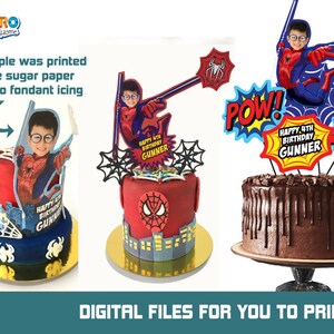 Spider-man Cake Topper, Spider-man Printable Cake Topper, Spider-man ...