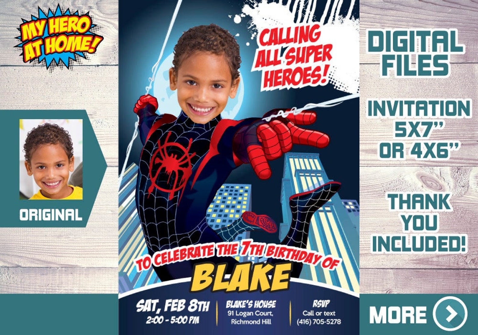 Miles Morales Birthday Invitation Miles Morales Party Miles - Etsy