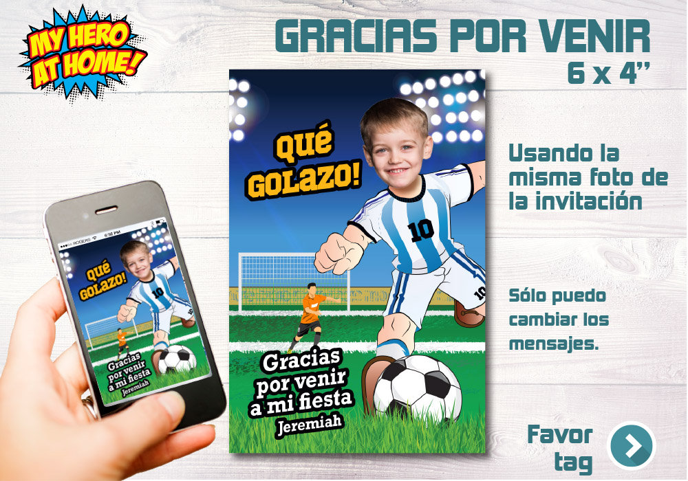 Invitación De Fútbol Con Foto, Invitación Personalizada De Futbol ...