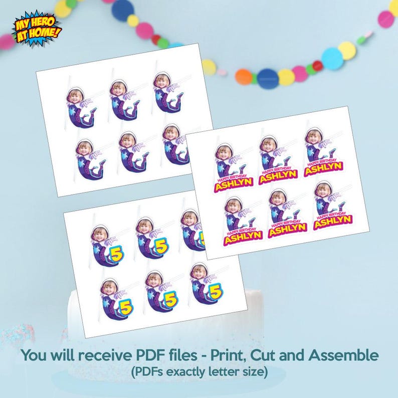 Personalized Spidergirl Cupcake Toppers With Birthday Girl as Gwen ...