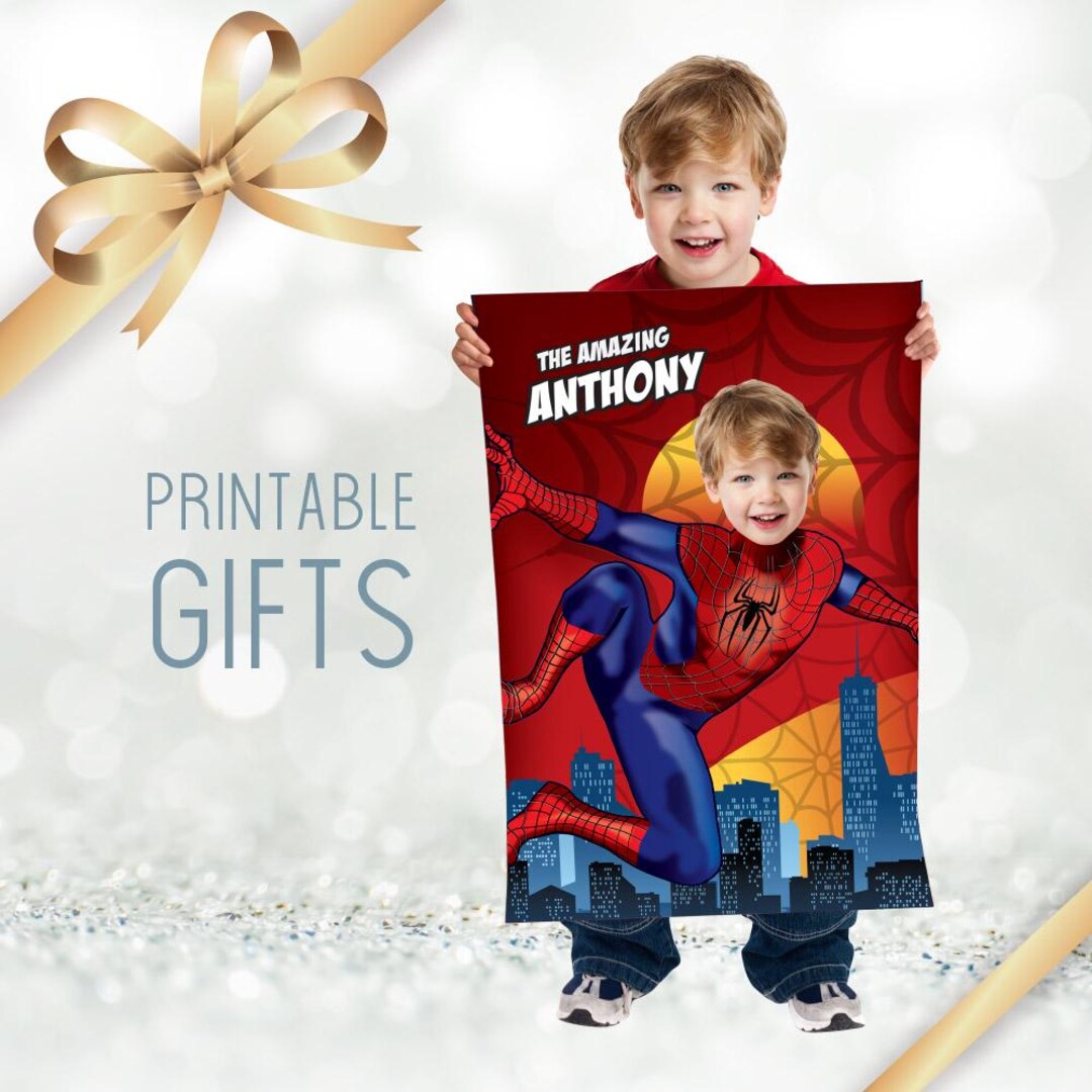 Spider-man Gifts With Photo, Custom Print of Spiderman, Printable ...