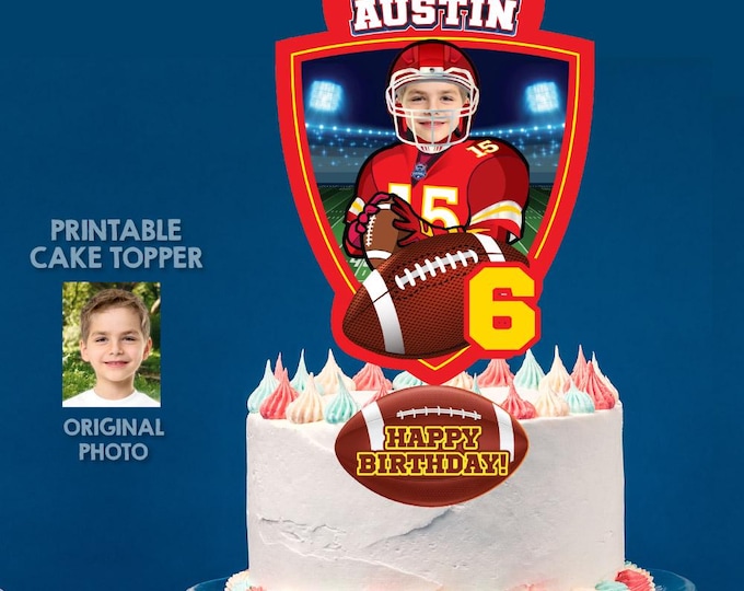 Kansas City Cake Topper, Patrick Mahomes Cake Topper, Football Cake ...