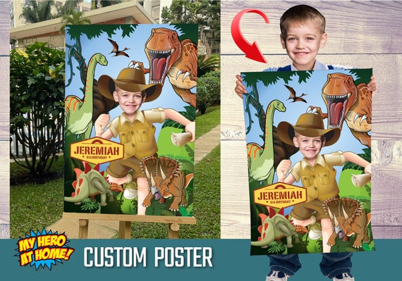Dinosaurs Poster with photo, Paleontologist poster, Dinousars Gifts ...
