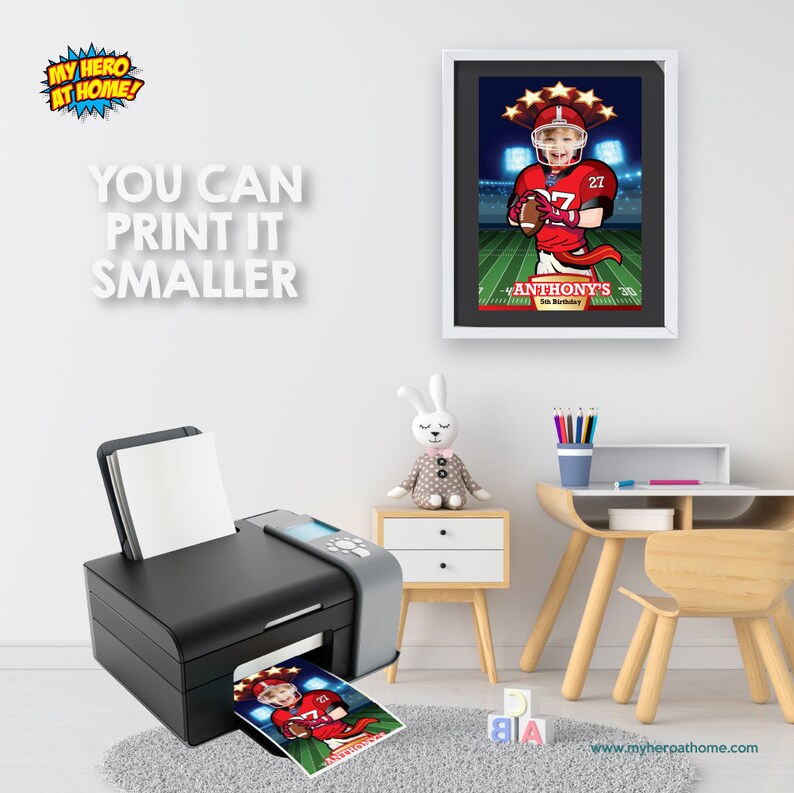 Custom Football Poster, Football Poster With Photo, Custom Football ...