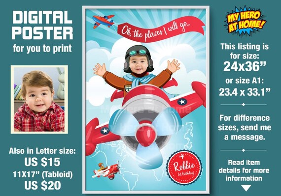 Airplane Poster, Plane pilot Poster, Airplane Decoration, Airplane Room ...