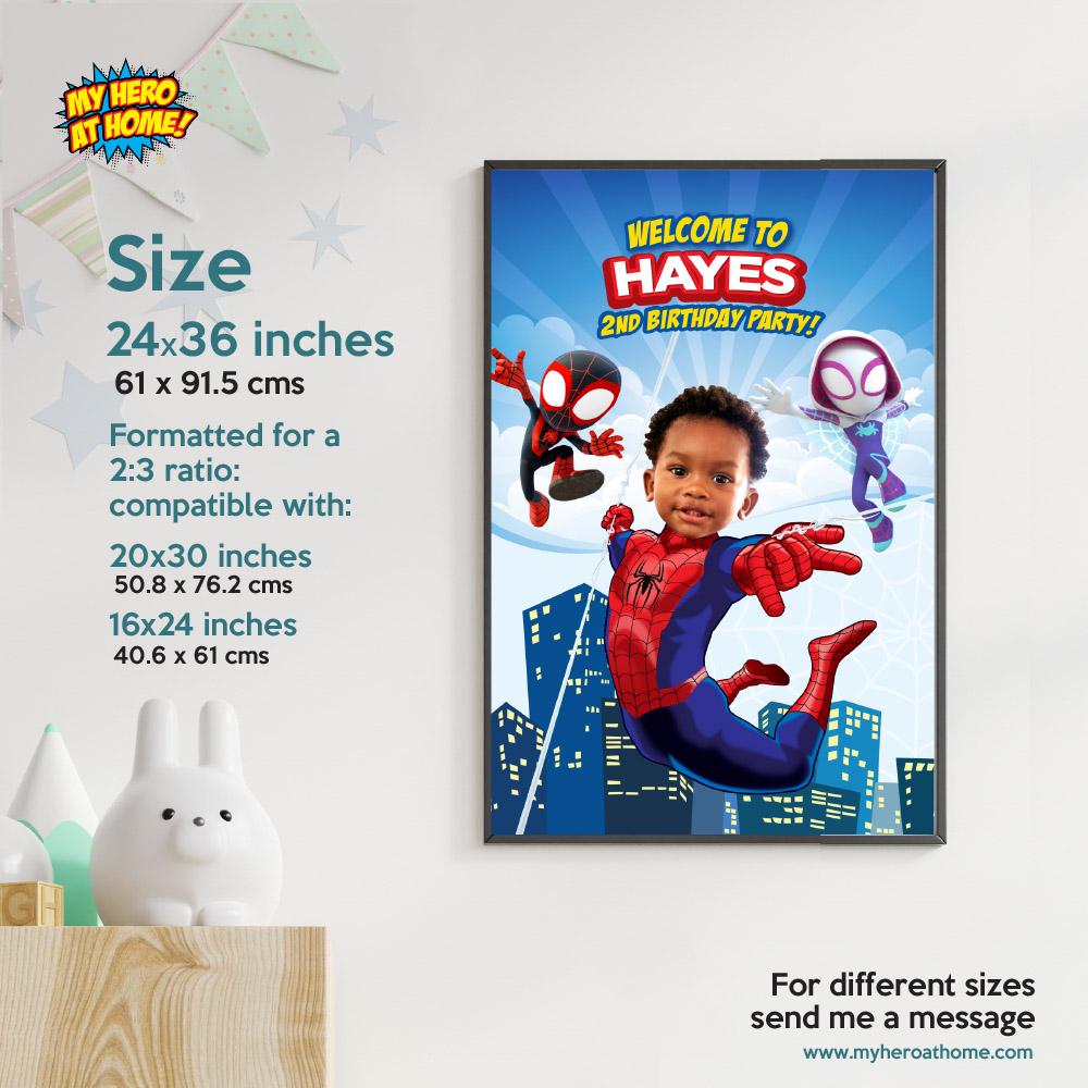 Custom Spidey Birthday Welcome Sign: Personalized Party Decoration ...