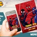 Joint Spider-man Pool Party Invitation, Spiderman and Miles Morales ...