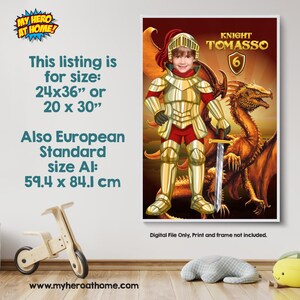Knight Poster, Medieval Knight Poster, Custom Knight Poster With Photo ...