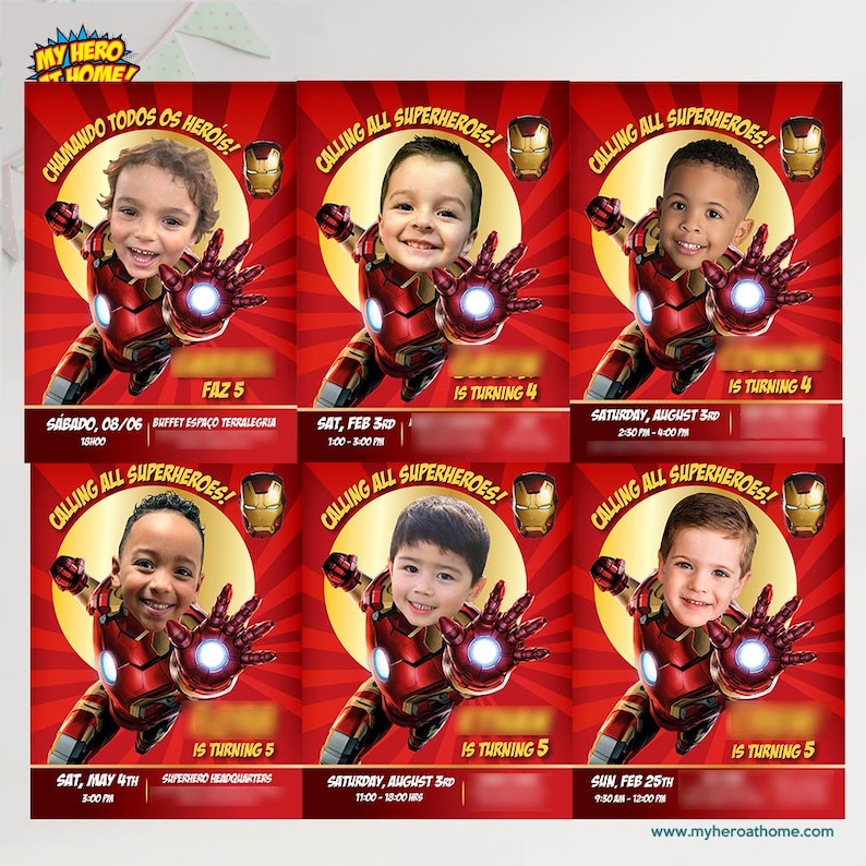 Custom Iron Man Birthday Backdrop With Child as His Favorite Superhero ...