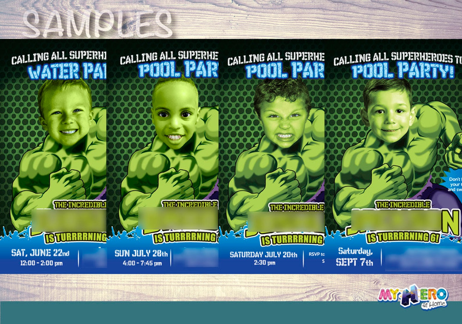 Hulk Pool Party Invitation Hulk Pool Party Birthday Hulk | Etsy Canada