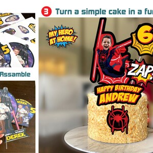 Miles Morales Cake Topper, Miles Morales Cake Decoration, Miles Morales ...