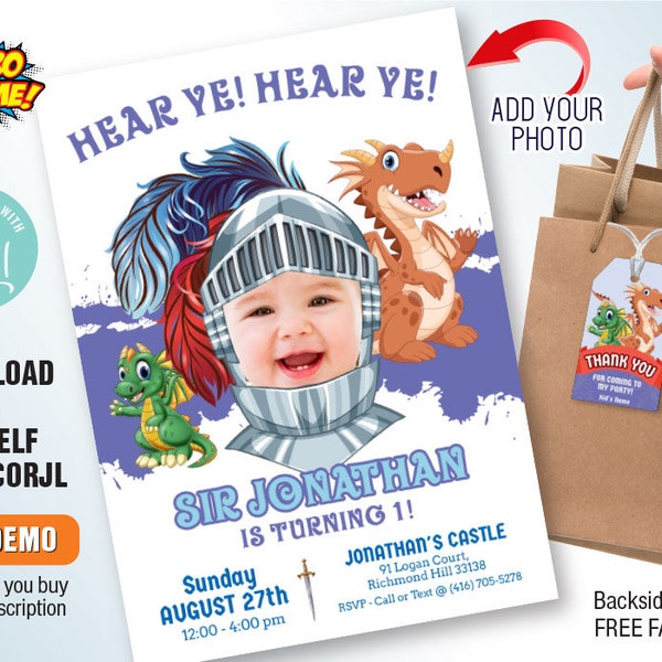 Knight Invitation - Etsy