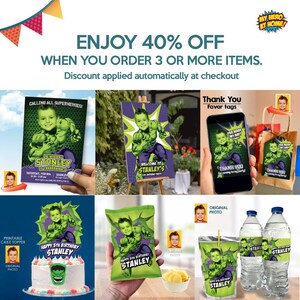 Hulk Chip Bags Party Favors, Hulk Chip Bag Wrapper, Custom Hulk Chip ...