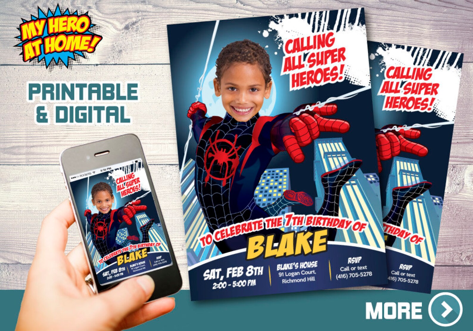 Miles Morales Birthday Invitation Miles Morales Party Miles - Etsy