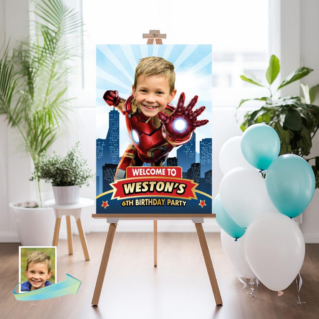 Custom Ironman Welcome Sign With Photo of My Child, Ironman Welcome ...