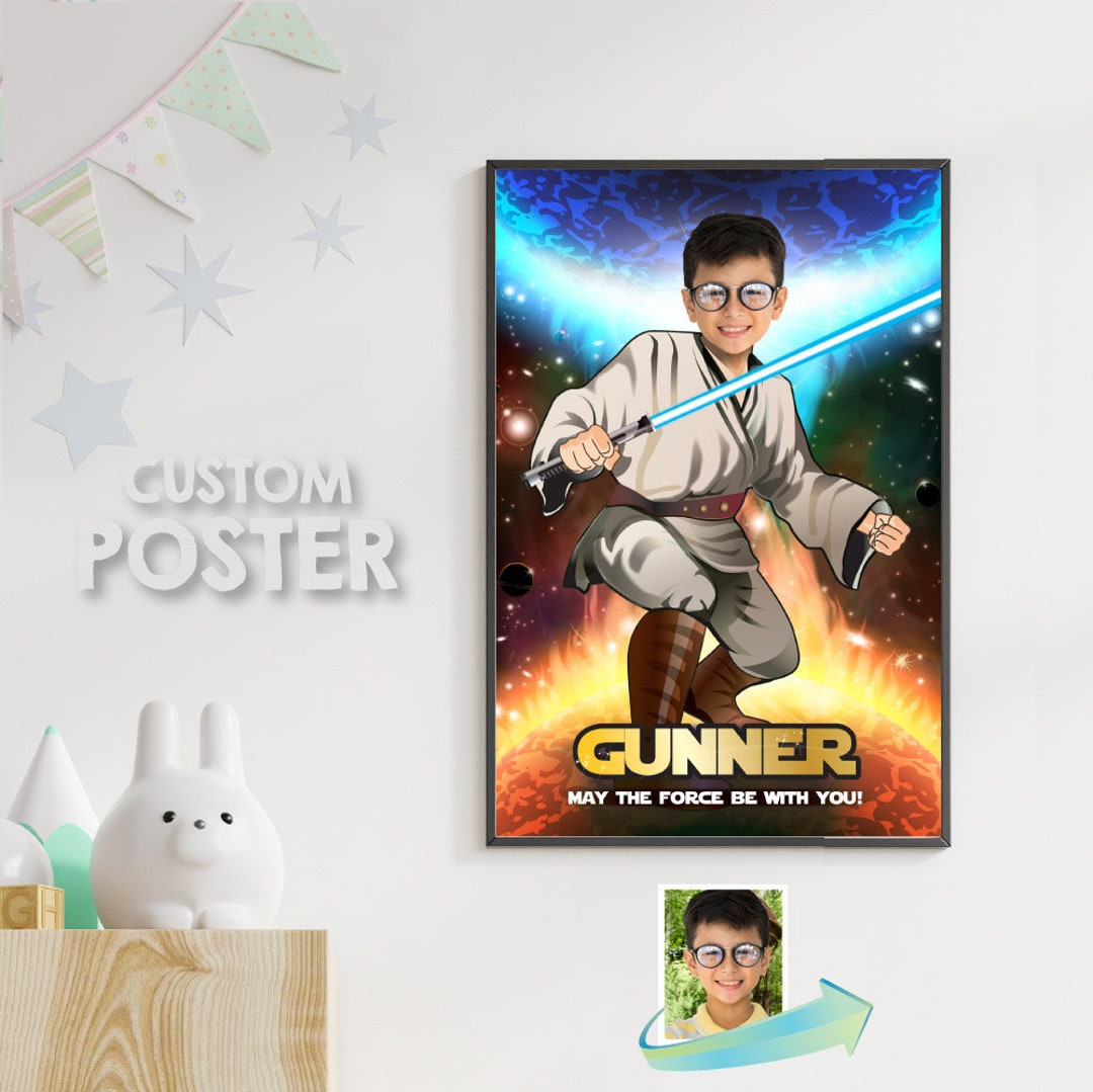 Star Wars Poster, Star Wars Decor, Star Wars Wall Decal, Custom Jedi ...